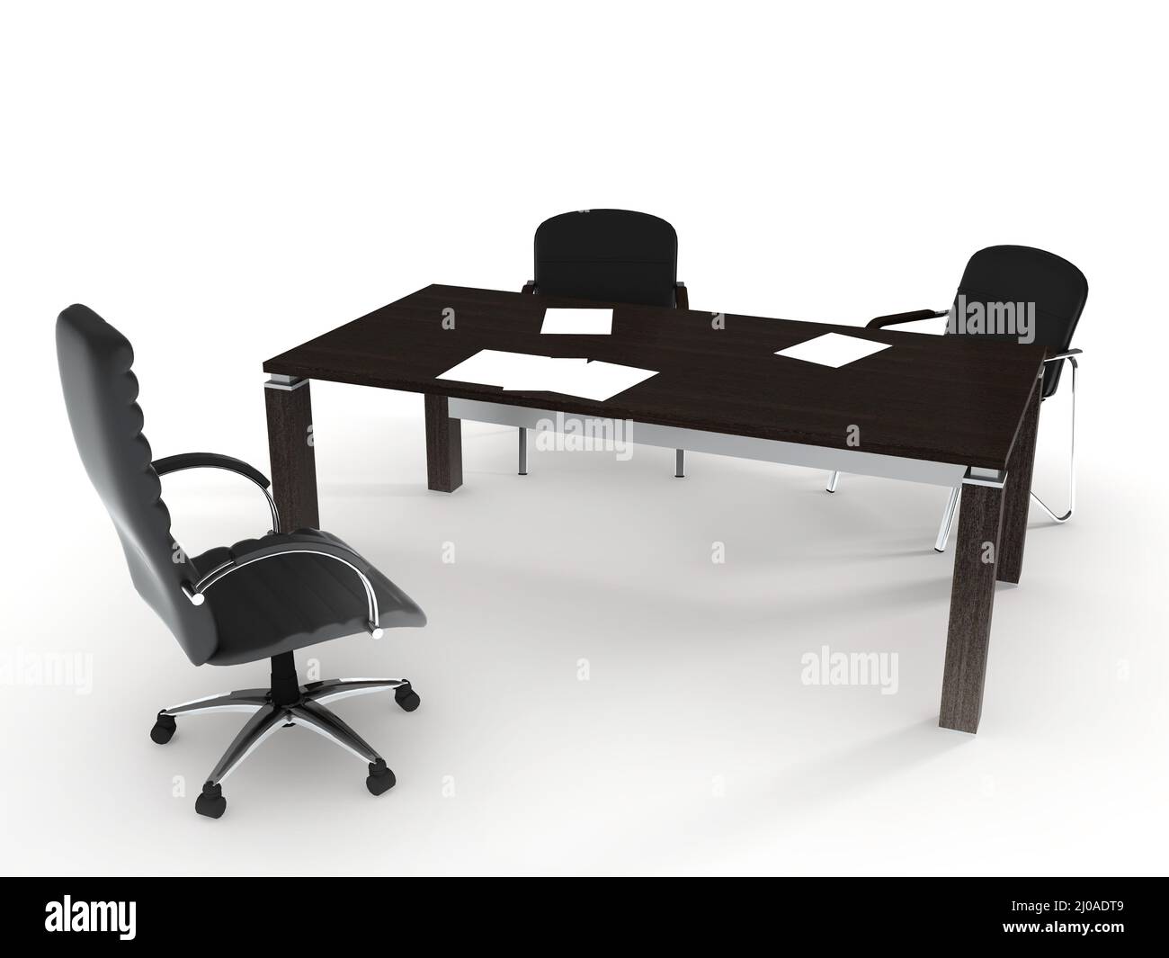 Desk chair inside business office Cut Out Stock Images & Pictures - Alamy