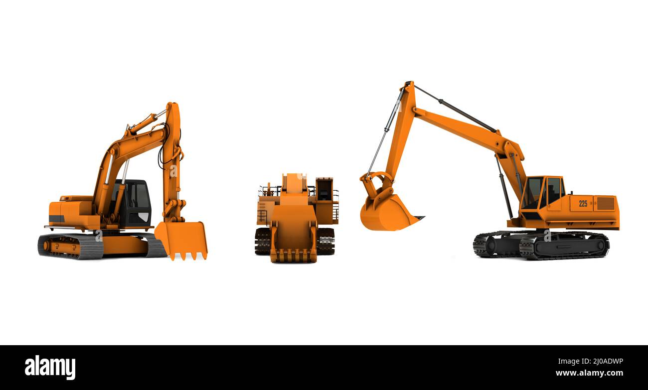 Diggers tractor Cut Out Stock Images & Pictures - Alamy