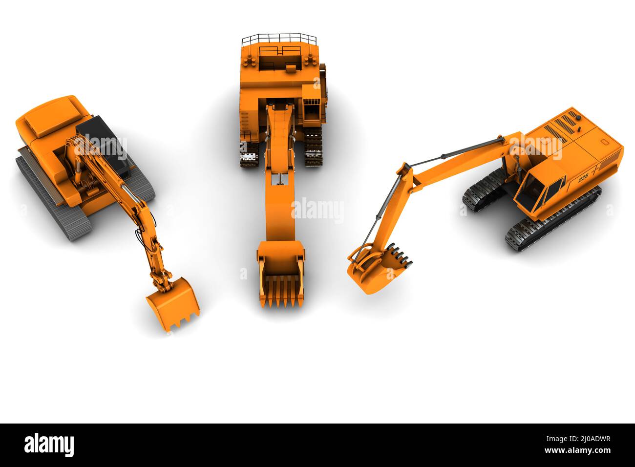 Mechanical diggers Cut Out Stock Images & Pictures - Alamy
