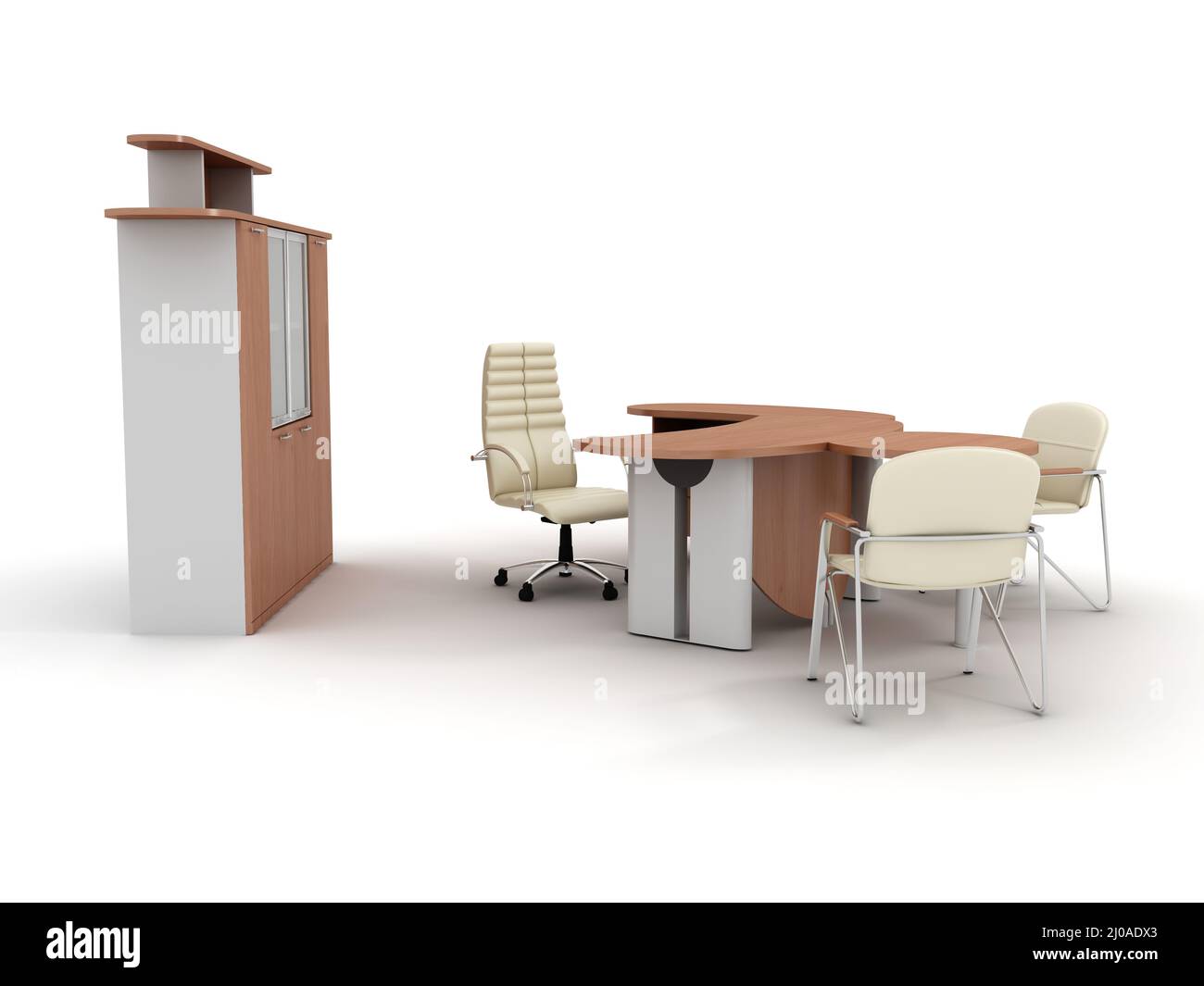 Desk chair inside business office Cut Out Stock Images & Pictures - Alamy
