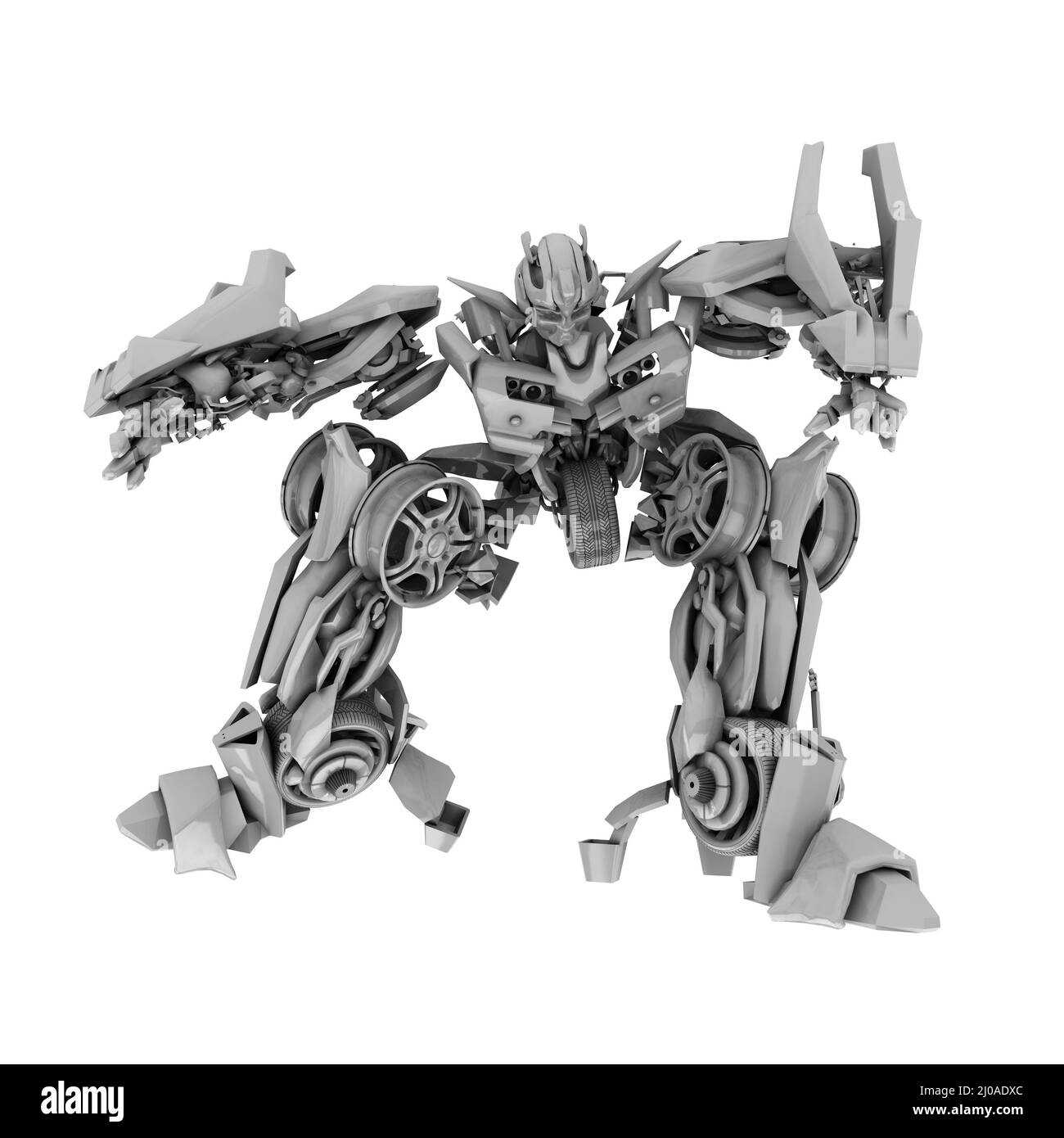 Cartoon metallic robot Cut Out Stock Images & Pictures - Alamy