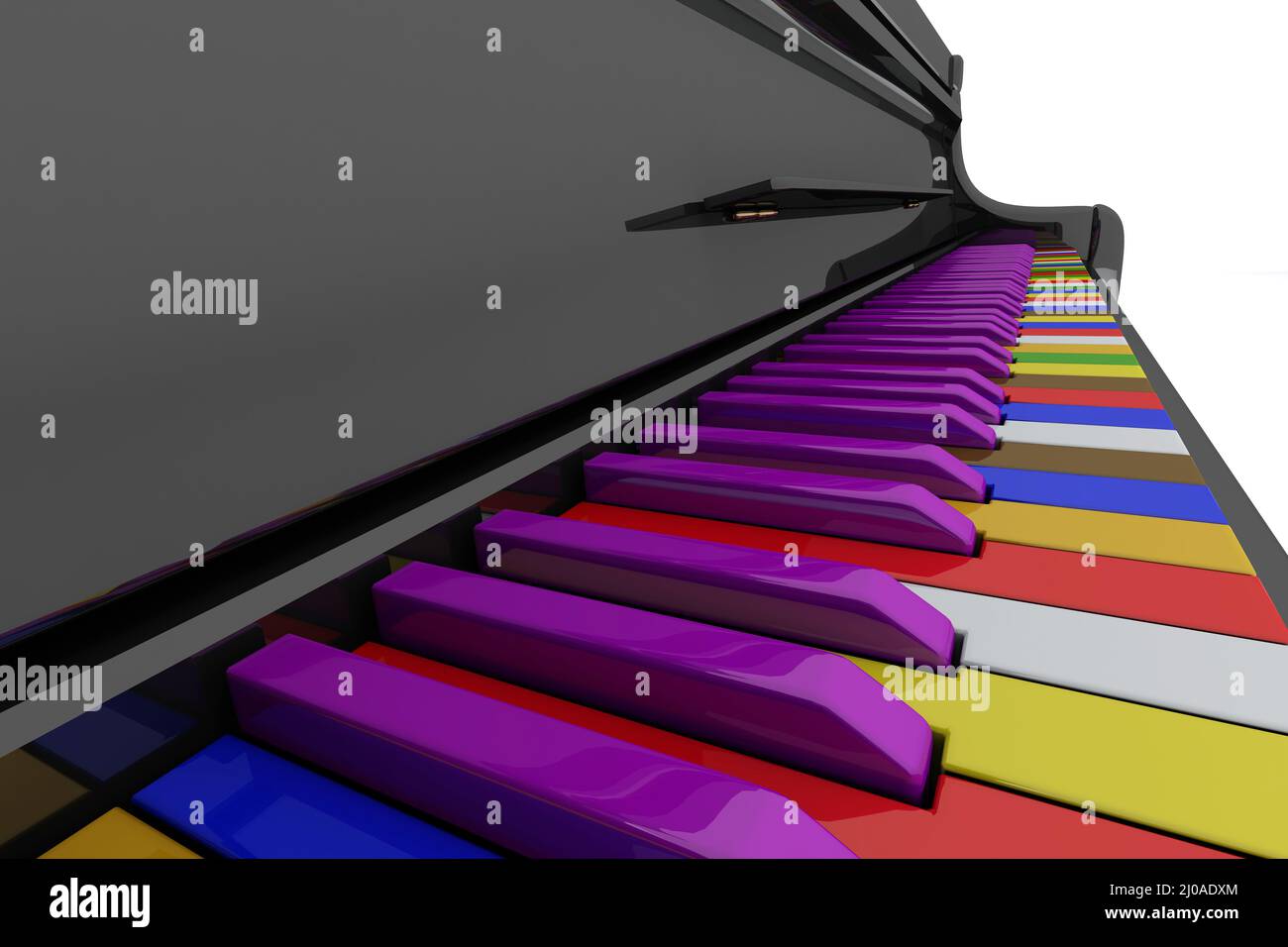 Color grand piano keys Stock Photo - Alamy
