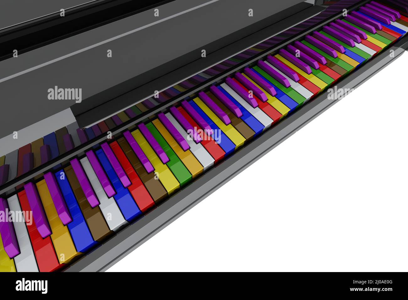 Color grand piano keys Stock Photo - Alamy