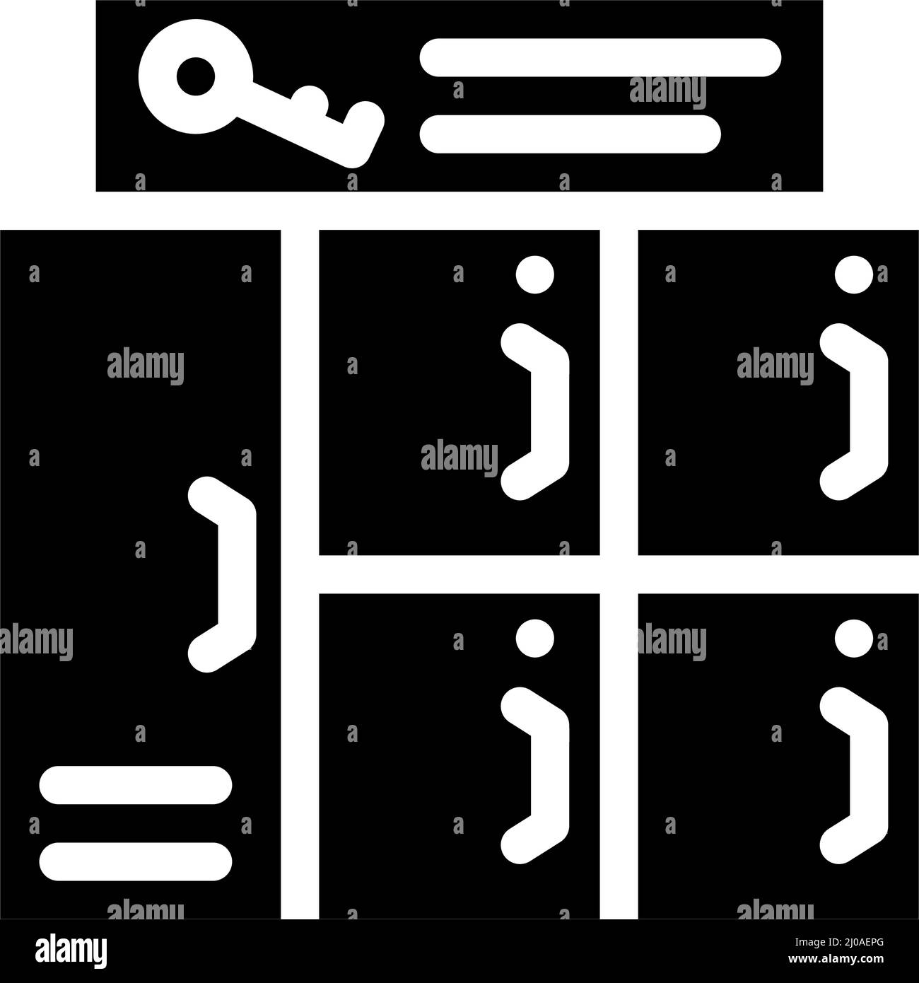 luggage storage airport glyph icon vector illustration Stock Vector ...