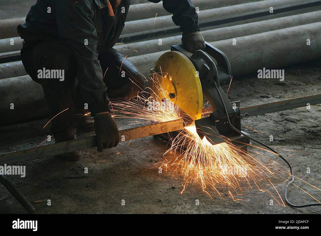 Processing of metal Stock Photo - Alamy
