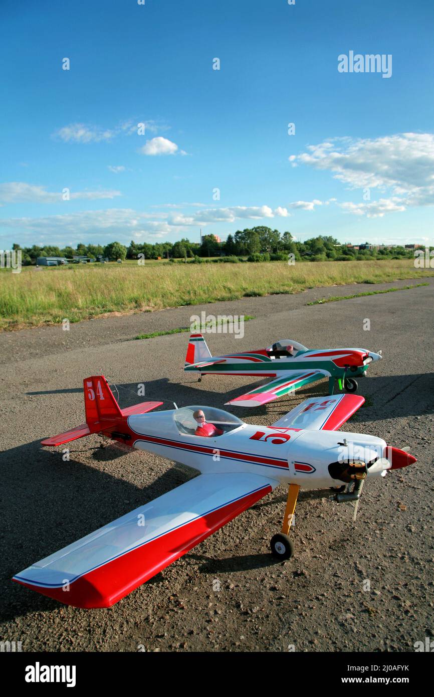 Modern model aircrafts Stock Photo - Alamy