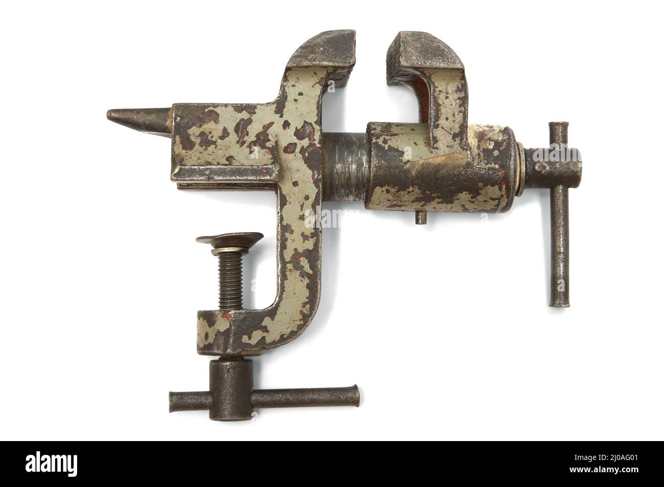 Old metal vice Stock Photo - Alamy