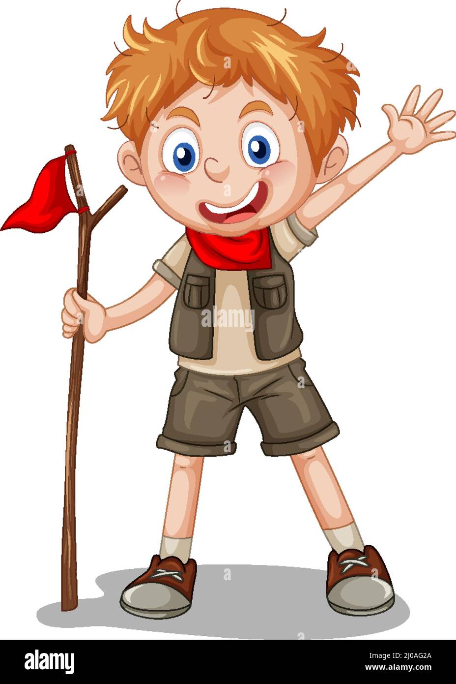 A happy Boy Scout illustration Stock Vector Image & Art - Alamy