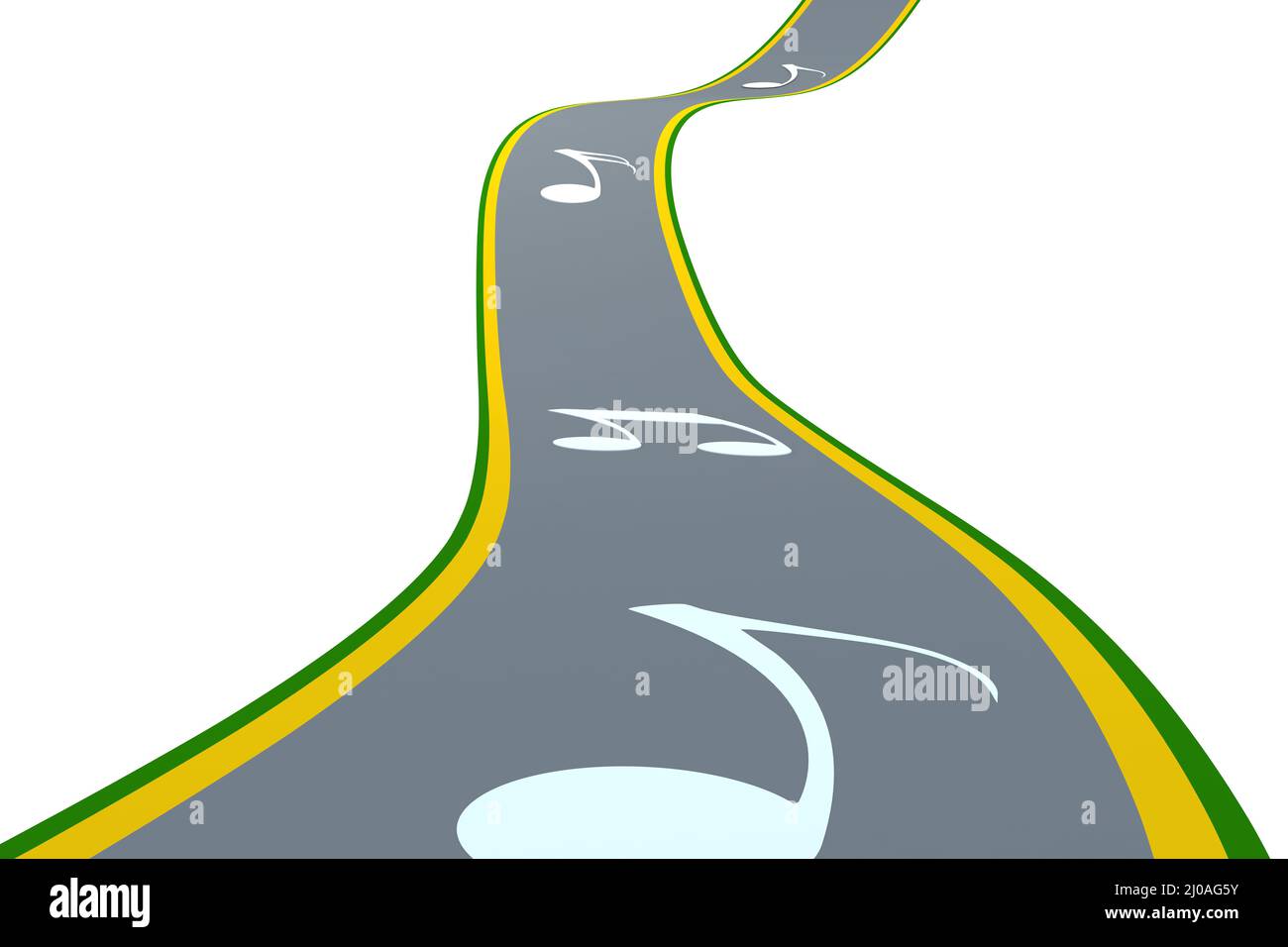 The road with Musical Notes Stock Photo - Alamy