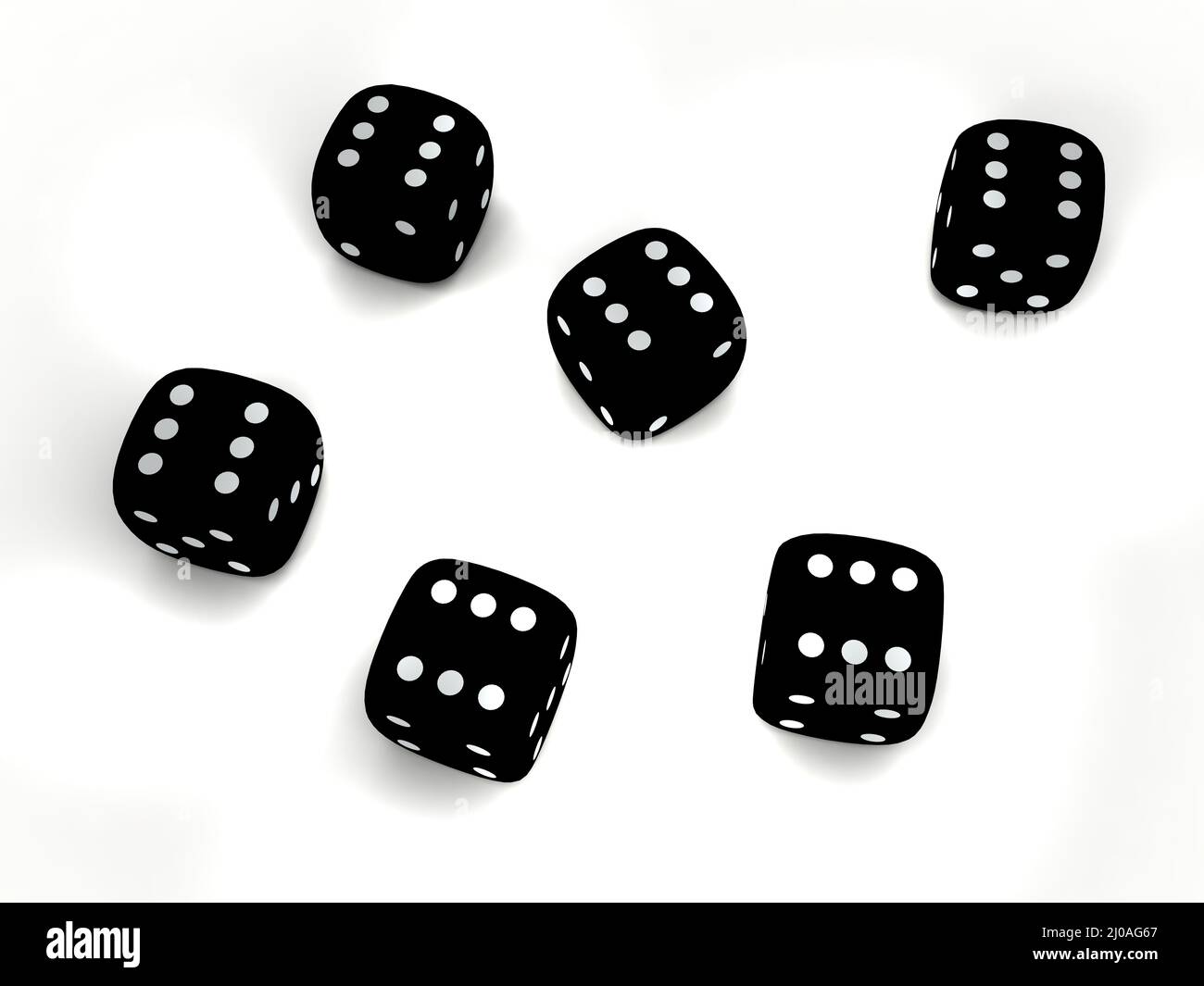 Black playing dice Stock Photo - Alamy
