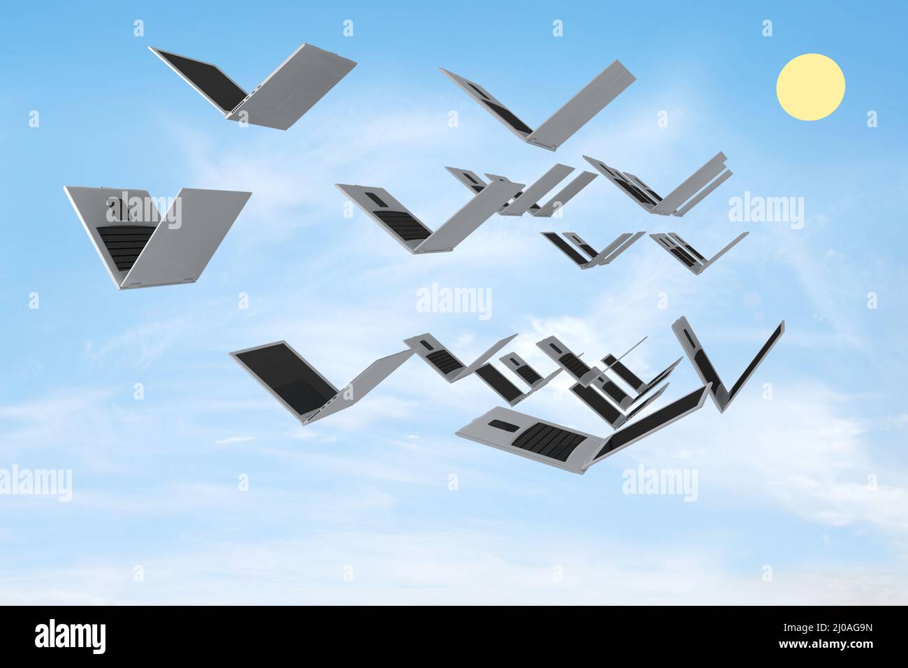 Laptops open hi-res stock photography and images - Alamy