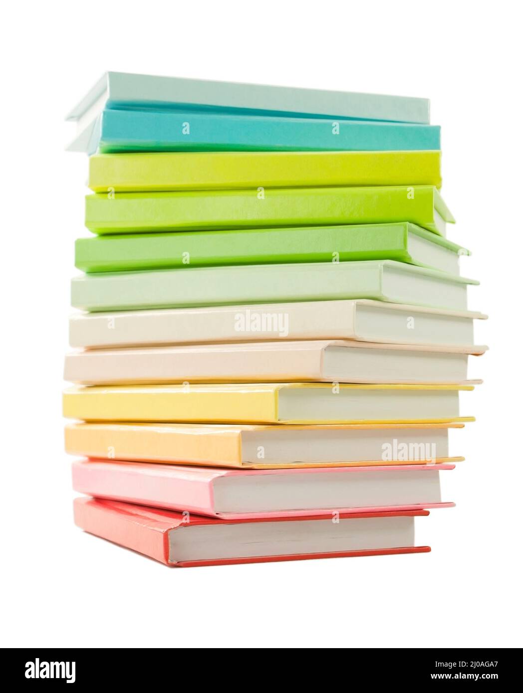 Stack of the books laying isolated on white Stock Photo - Alamy