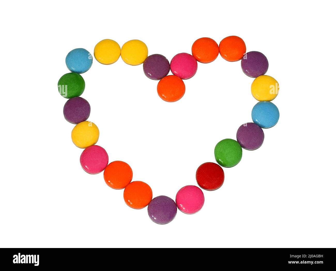 Heart shape made of sweets Stock Photo - Alamy