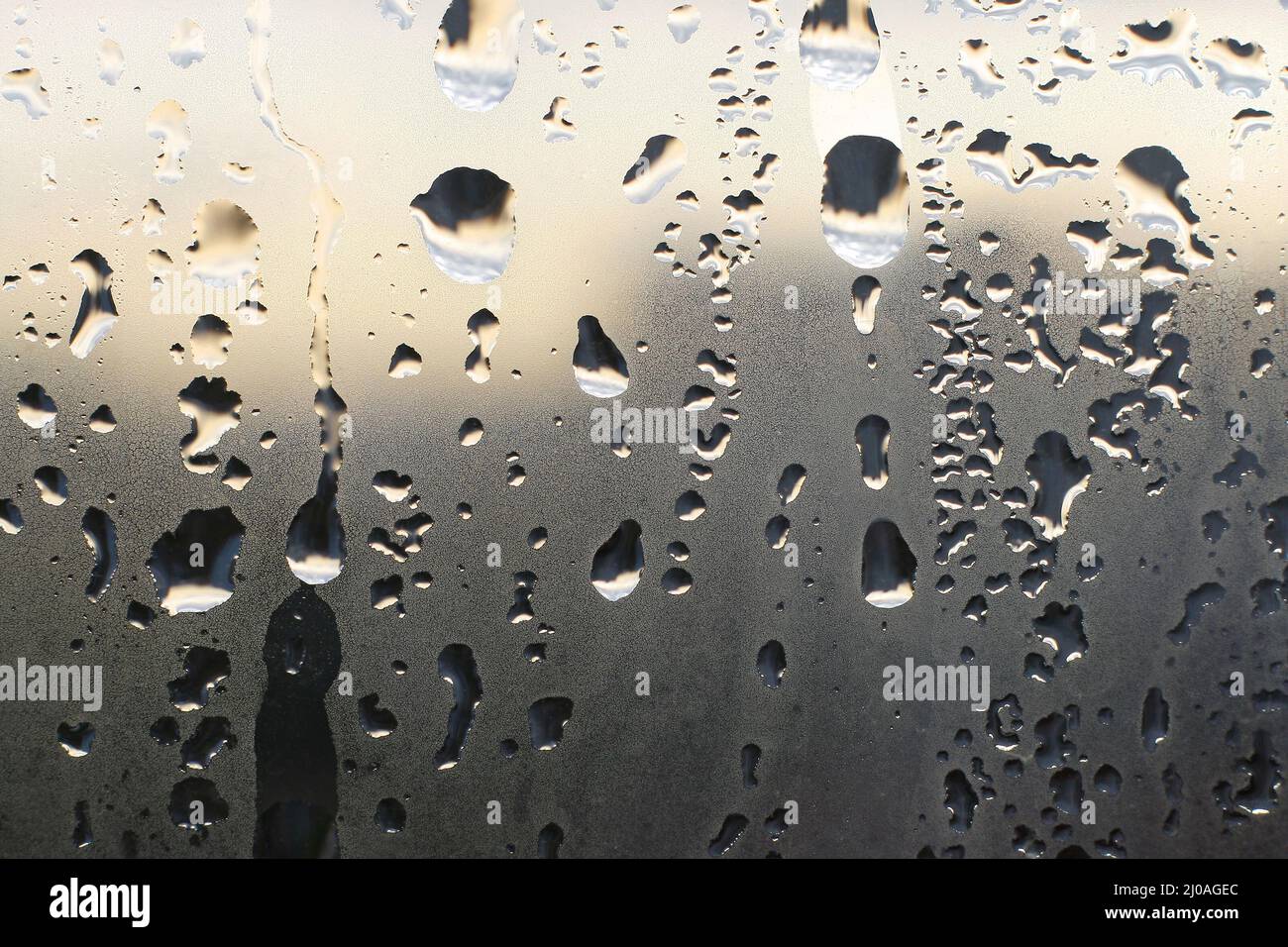 Natural water drop on glass Stock Photo - Alamy