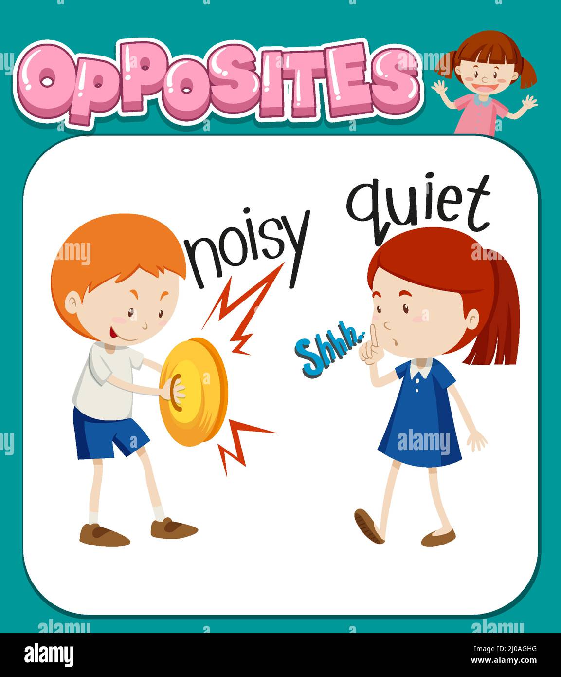 Opposite Words For Noisy And Quiet Illustration Stock Vector Image Opposite Words For Noisy And Quiet Illustration Stock Vector Image