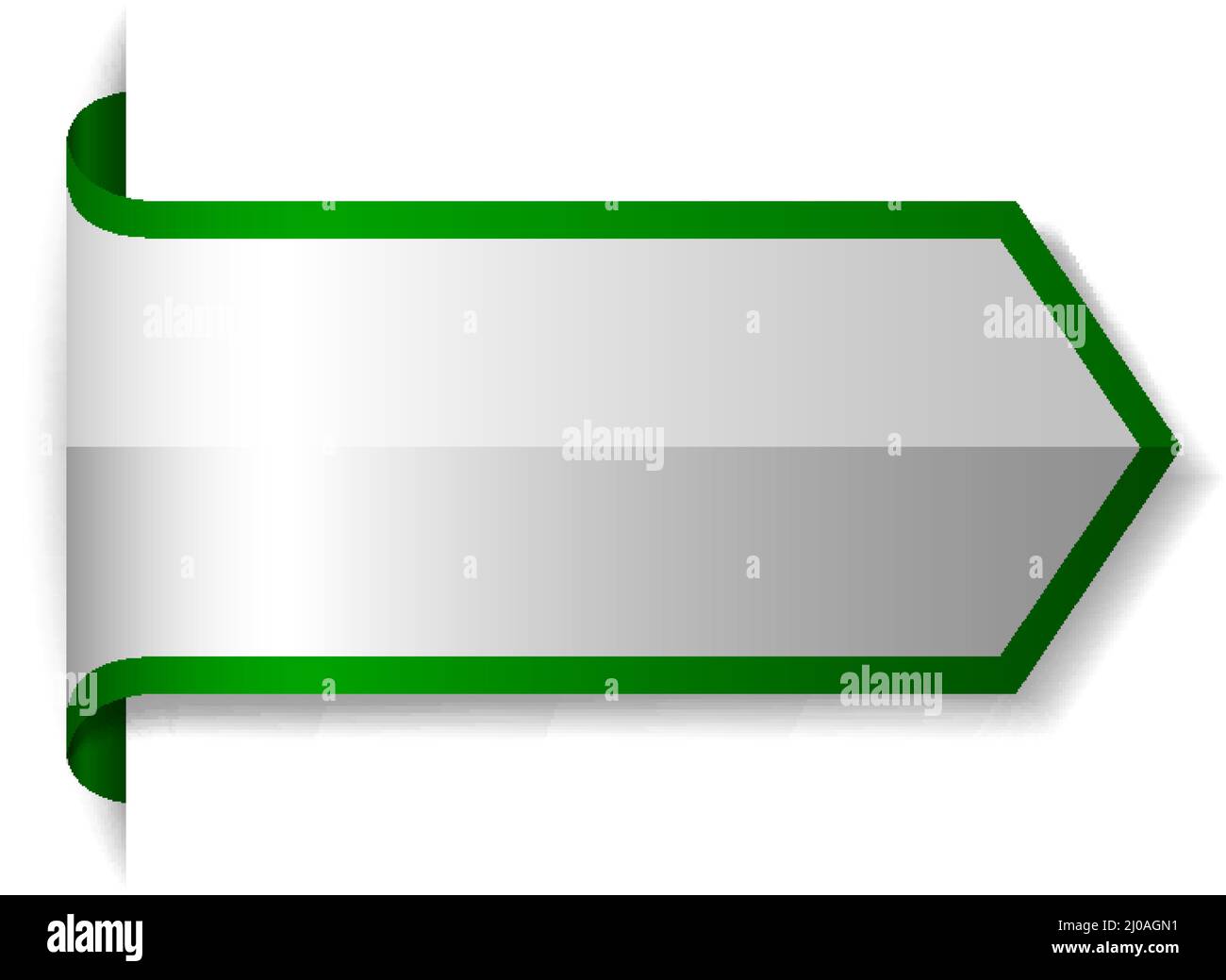 Green banner design on white background illustration Stock Vector Image ...