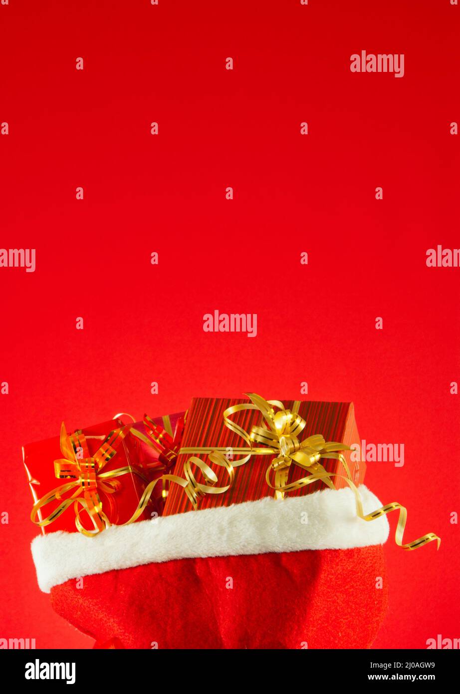 Christmas presents in the bag Stock Photo - Alamy