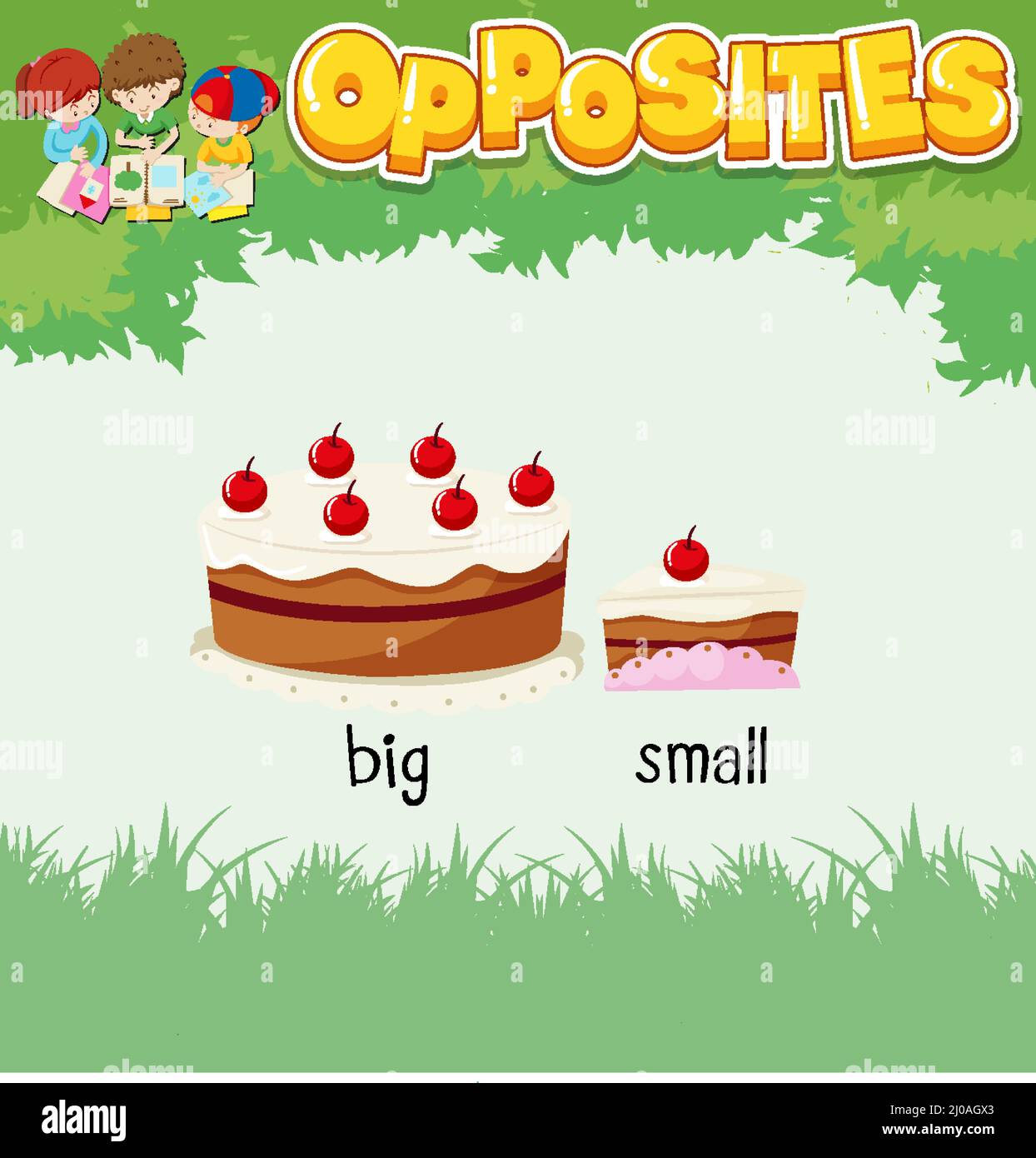 Opposite words for big and small illustration Stock Vector Image & Art ...