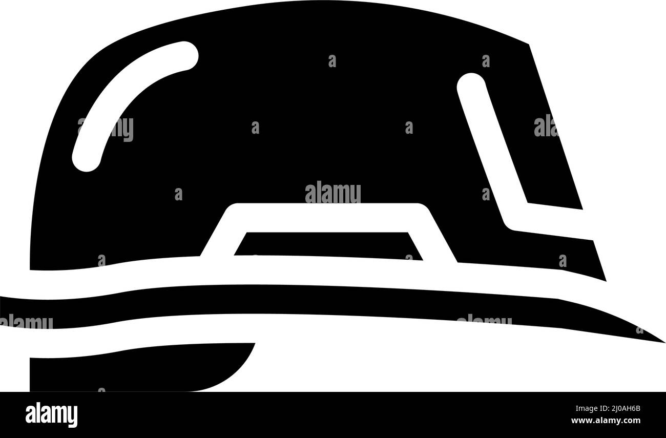 helmet builder hat accessory glyph icon vector illustration Stock ...