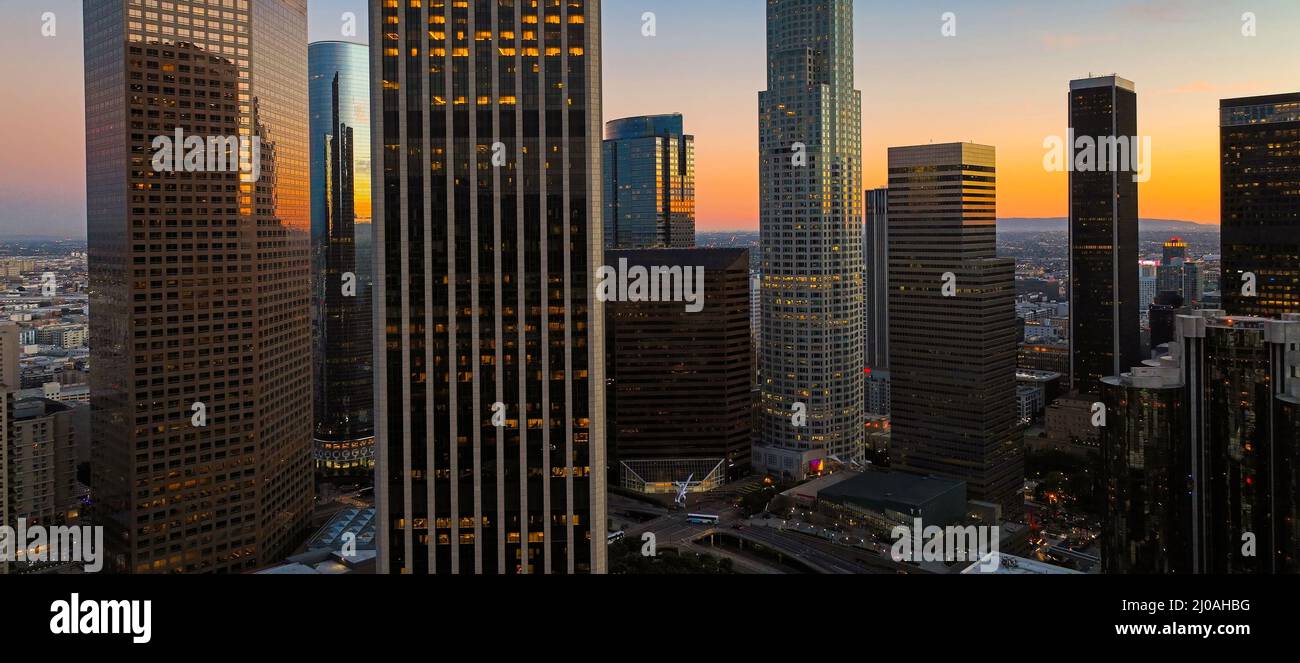 Skyscrapers of Los Angeles California. Los Angeles, California, USA ...