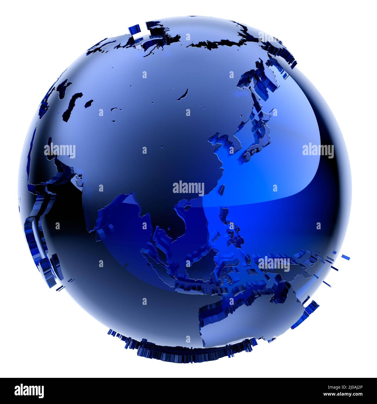 Blue glass globe Stock Photo - Alamy