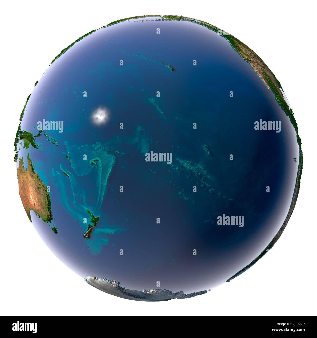 Realistic Planet Earth with natural water Stock Photo - Alamy
