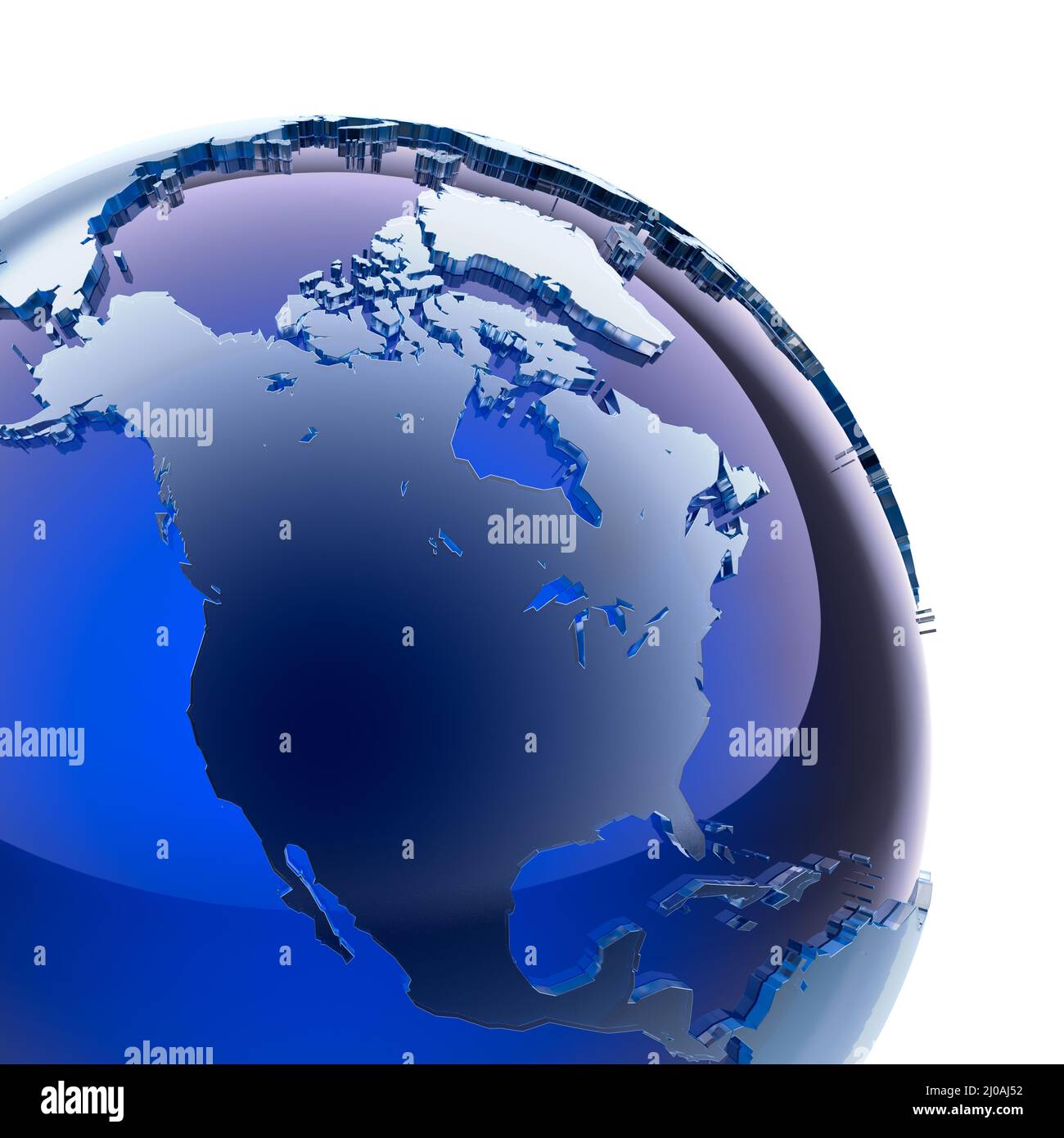Blue glass globe Stock Photo - Alamy