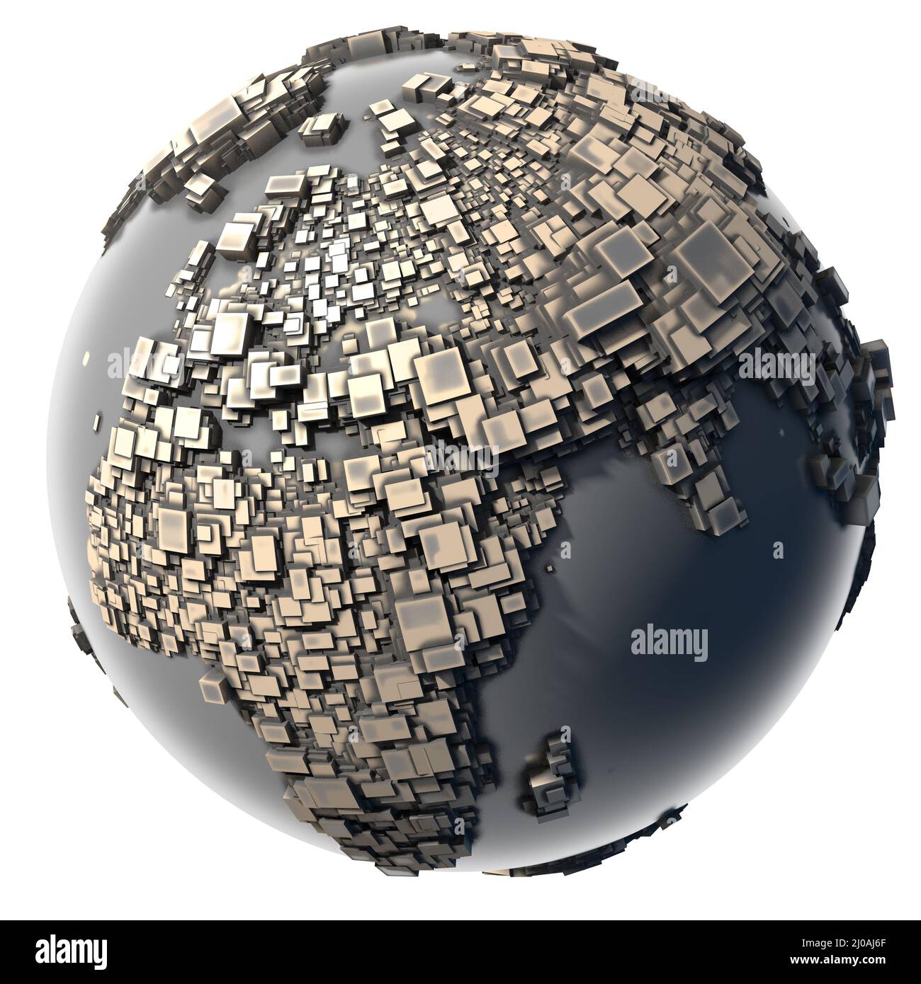 Metal Earth - the block structure Stock Photo - Alamy