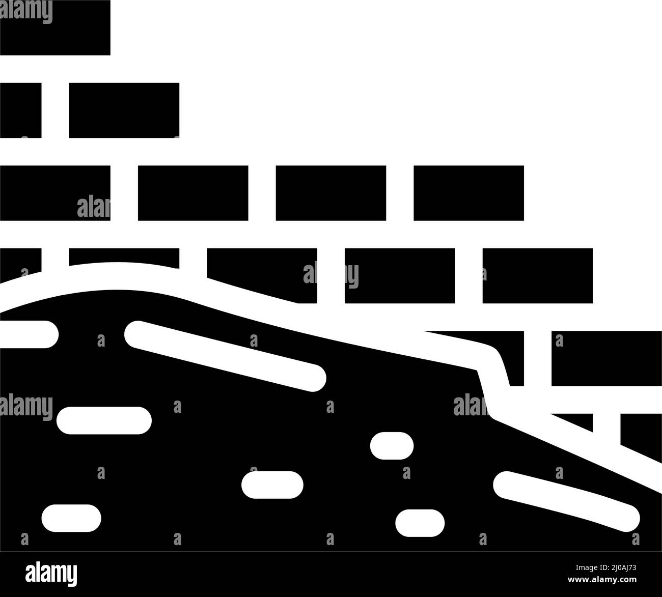 masonry building glyph icon vector illustration Stock Vector Image ...