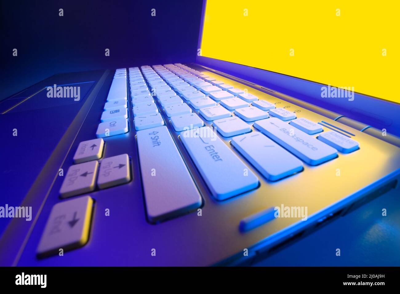 Laptop. Wide angle Stock Photo - Alamy