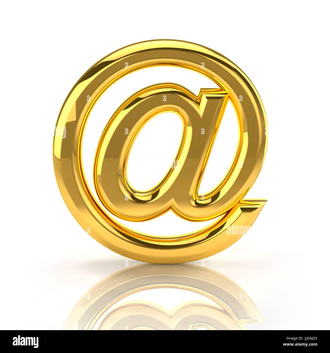 Golden email sign Stock Photo - Alamy