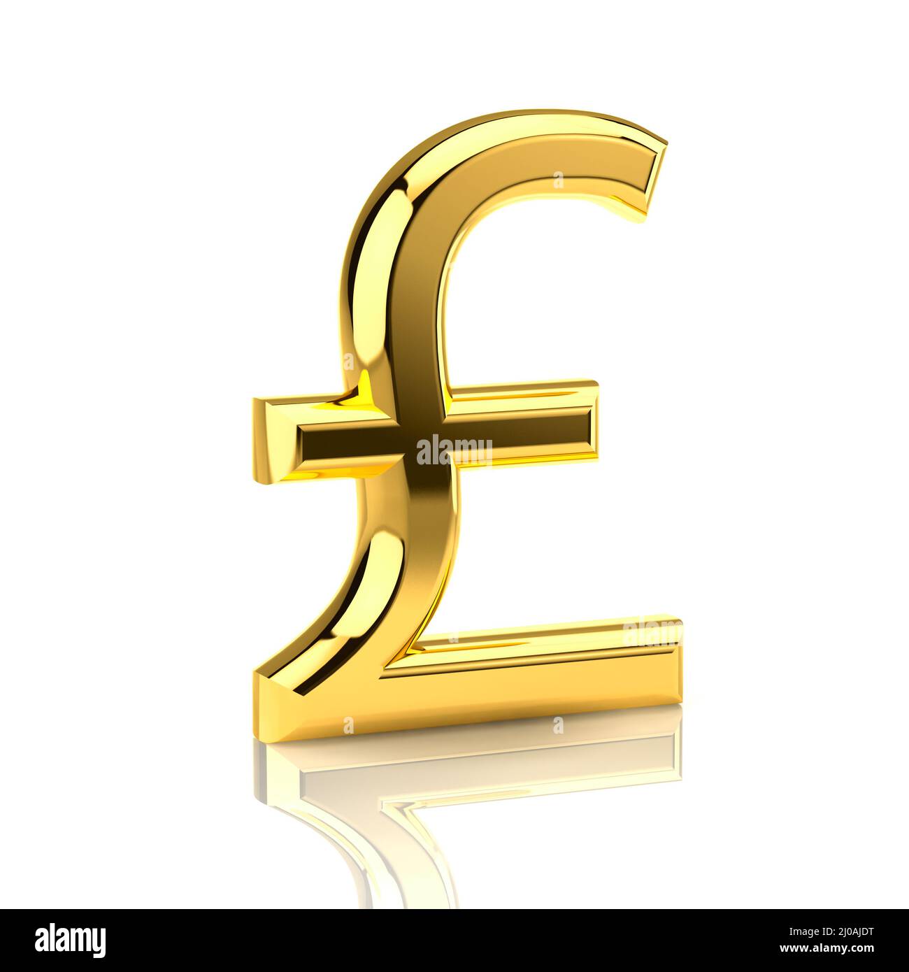Golden pound sign on white Stock Photo - Alamy
