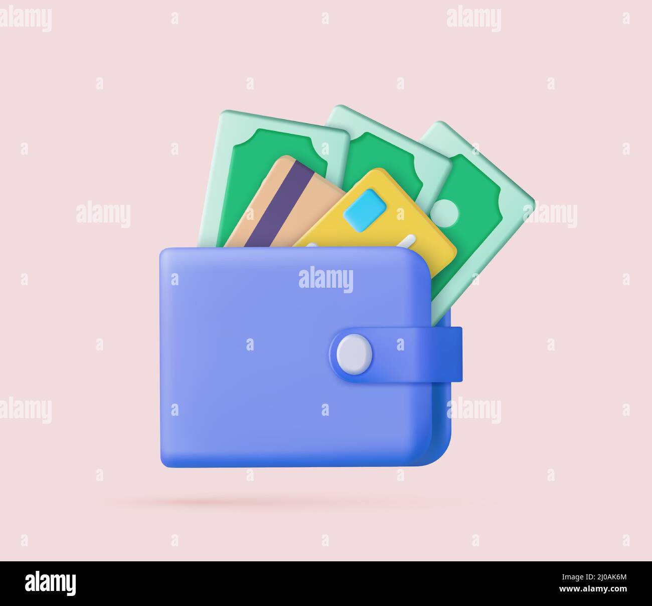 Wallet with paper currency and credit card Stock Vector Image & Art - Alamy