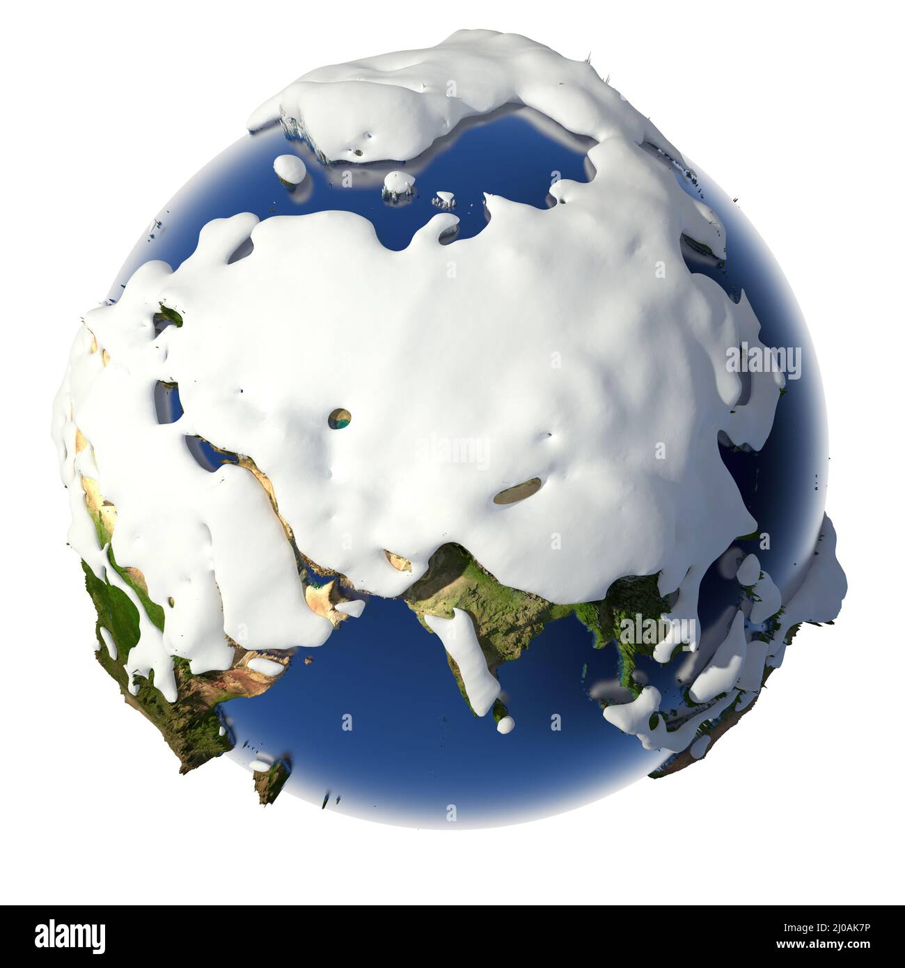 Planet Earth is covered by snow drifts Stock Photo - Alamy
