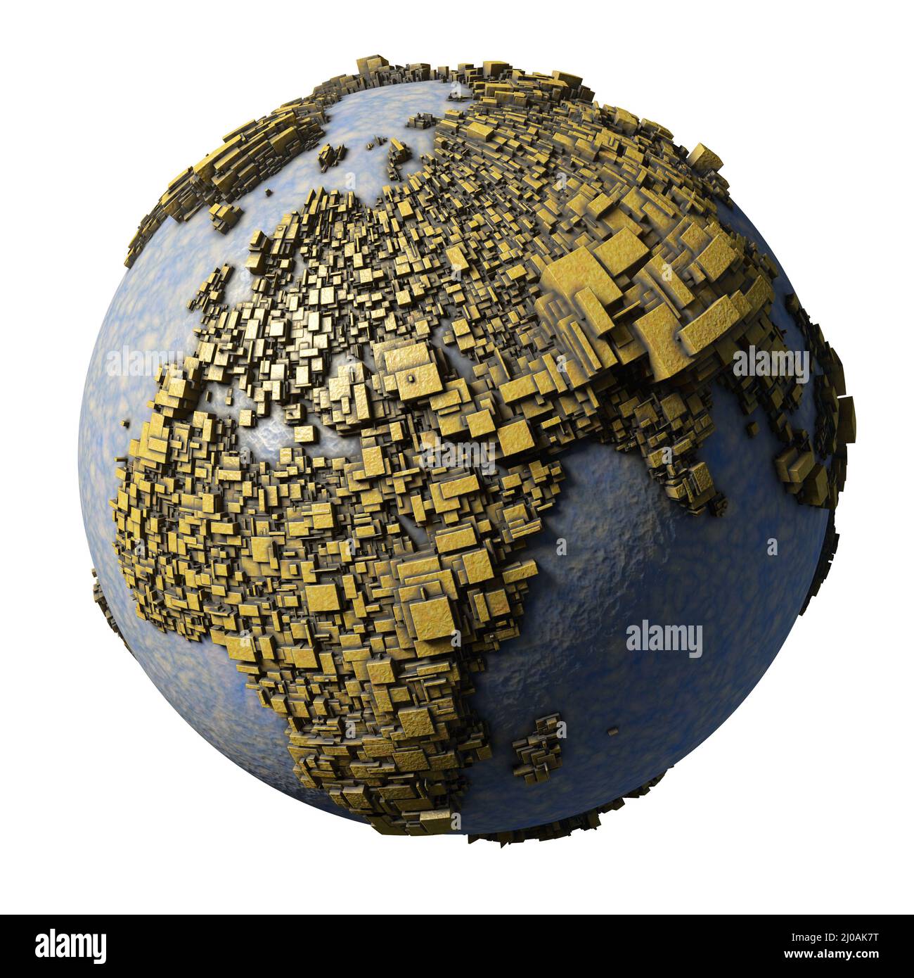 Metal Earth - the block structure Stock Photo - Alamy
