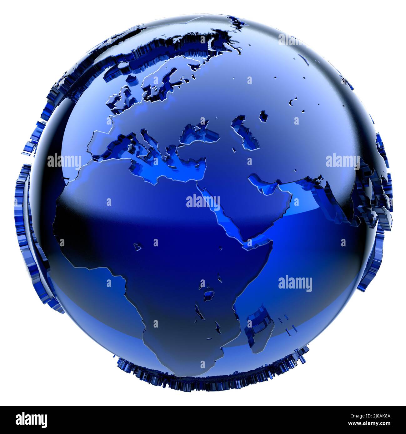 Blue glass globe Stock Photo - Alamy