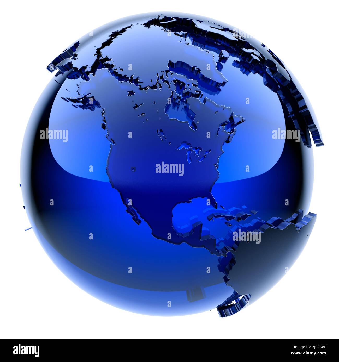 Blue glass globe Stock Photo - Alamy