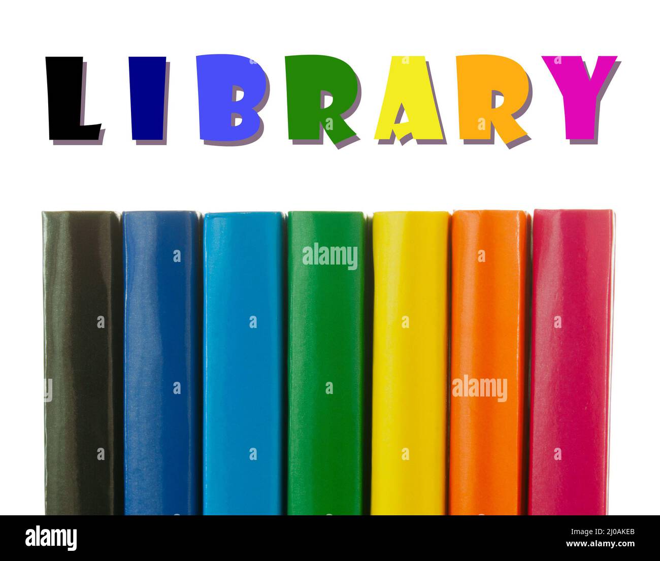 Colorful book spines hi-res stock photography and images - Alamy