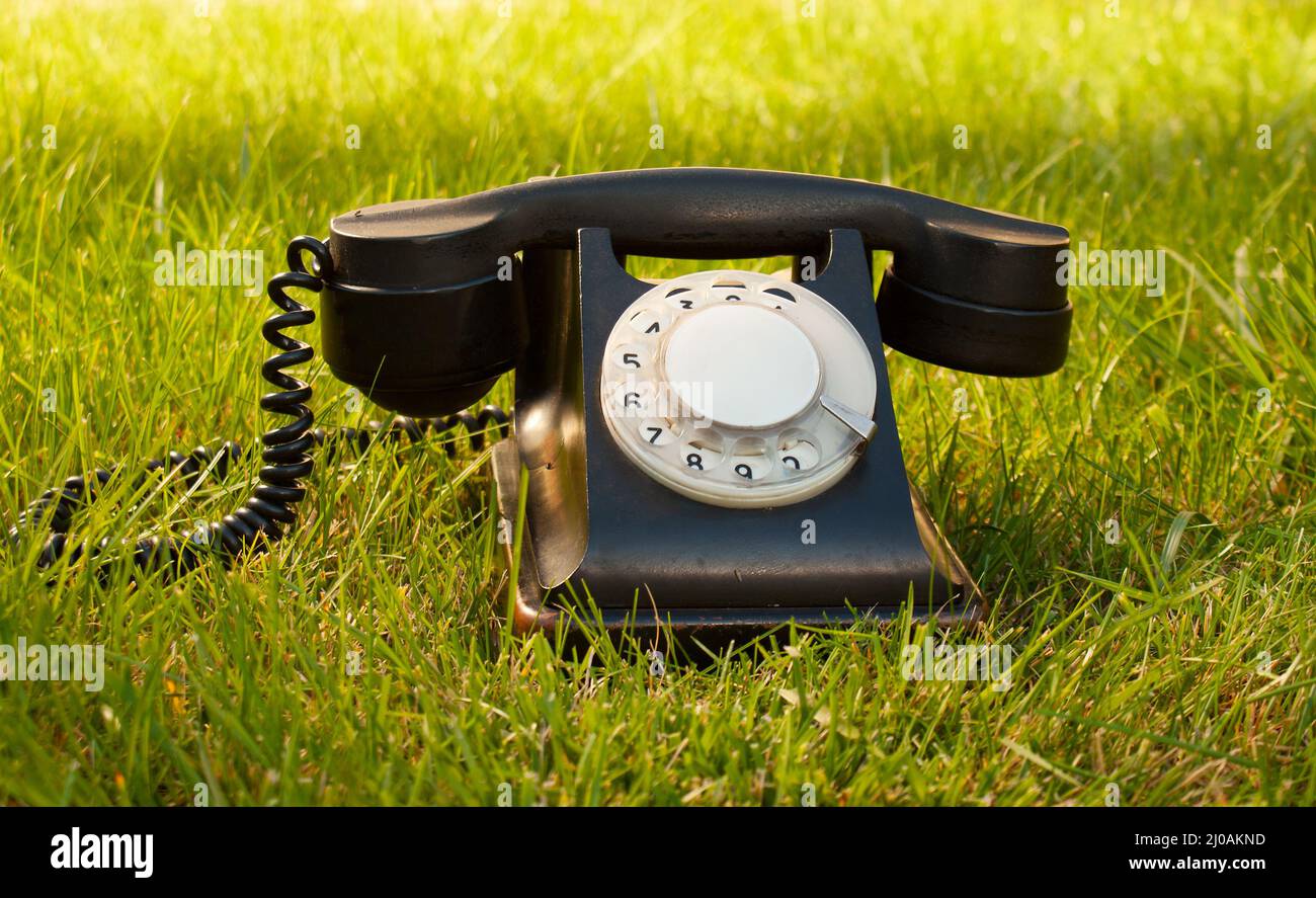 Retro styled rotary telephone Stock Photo - Alamy