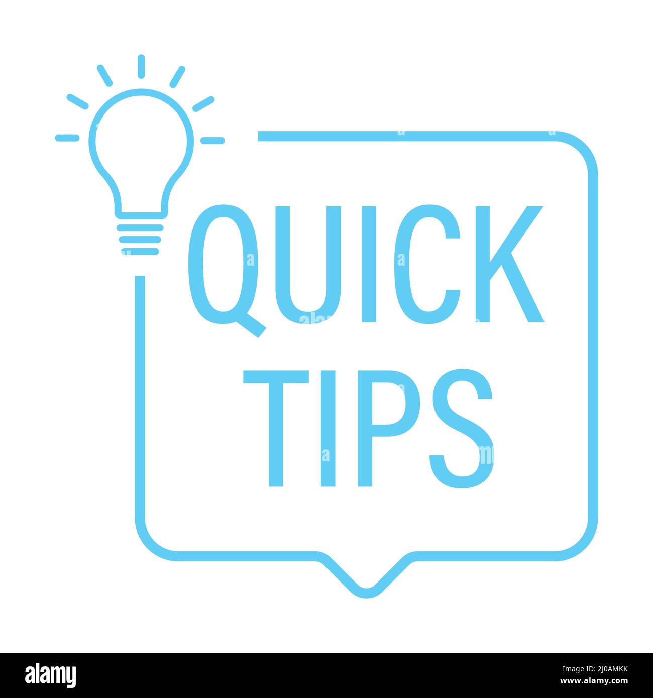 quick tips speech bubble with bulb icon vector interesting facts ...
