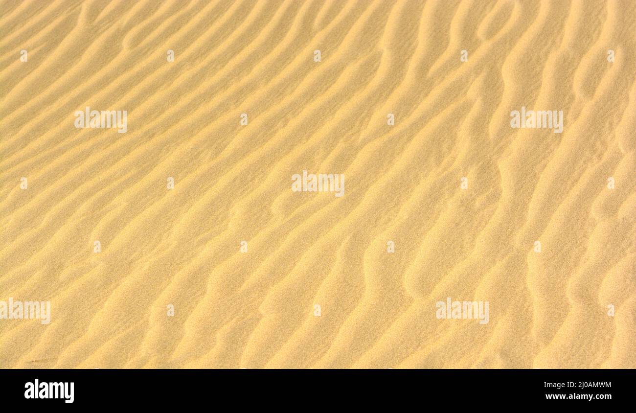 Rippled texture of golden sand Stock Photo - Alamy