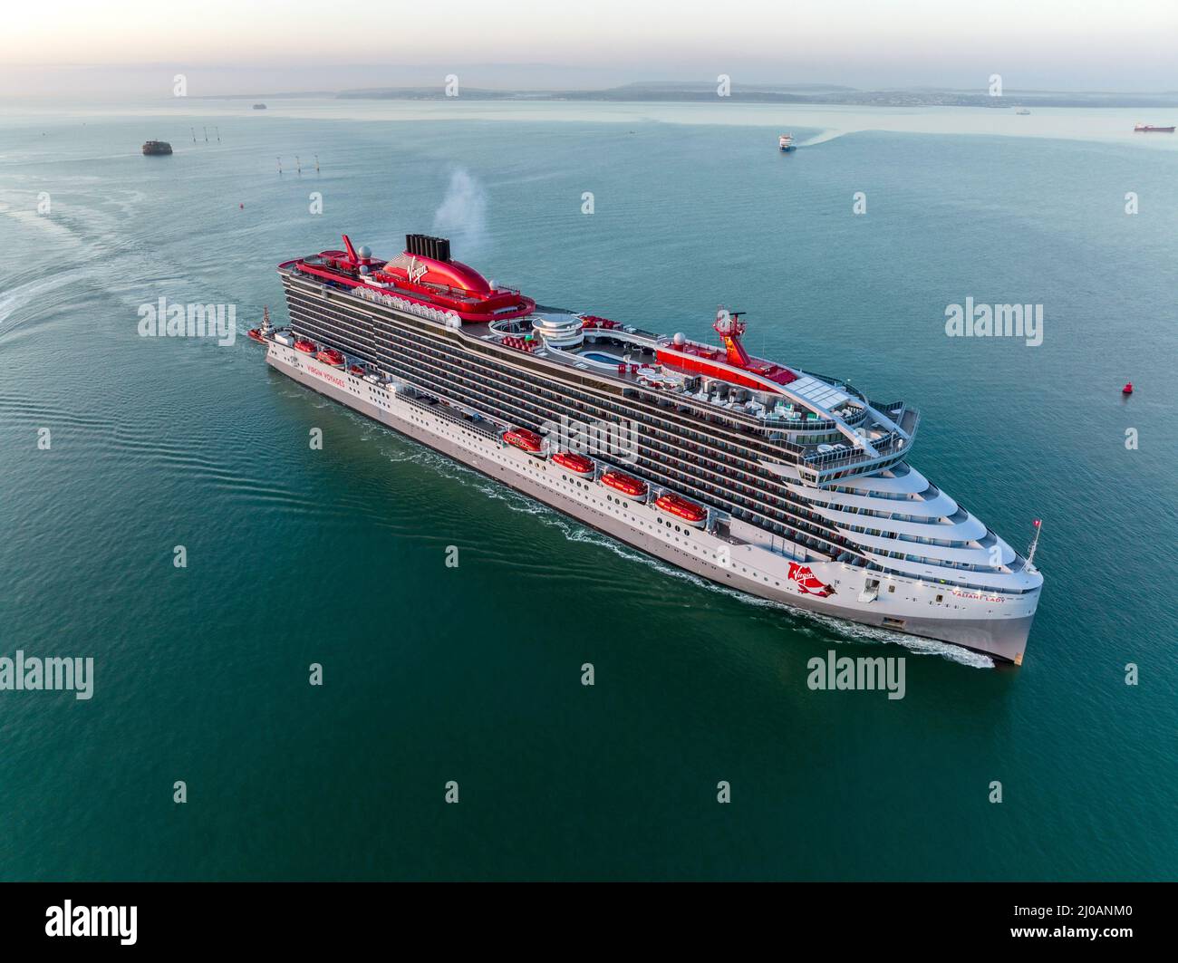 Valiant lady cruise ship by Virgin Voyages arriving at Portsmouth ...
