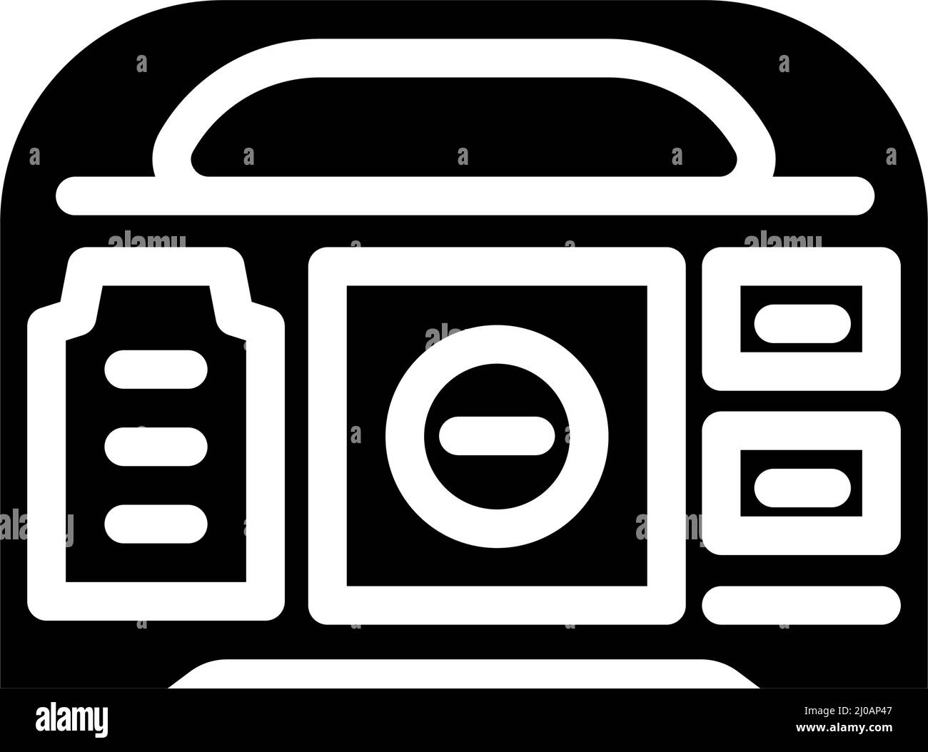 portable power station glyph icon vector illustration Stock Vector ...