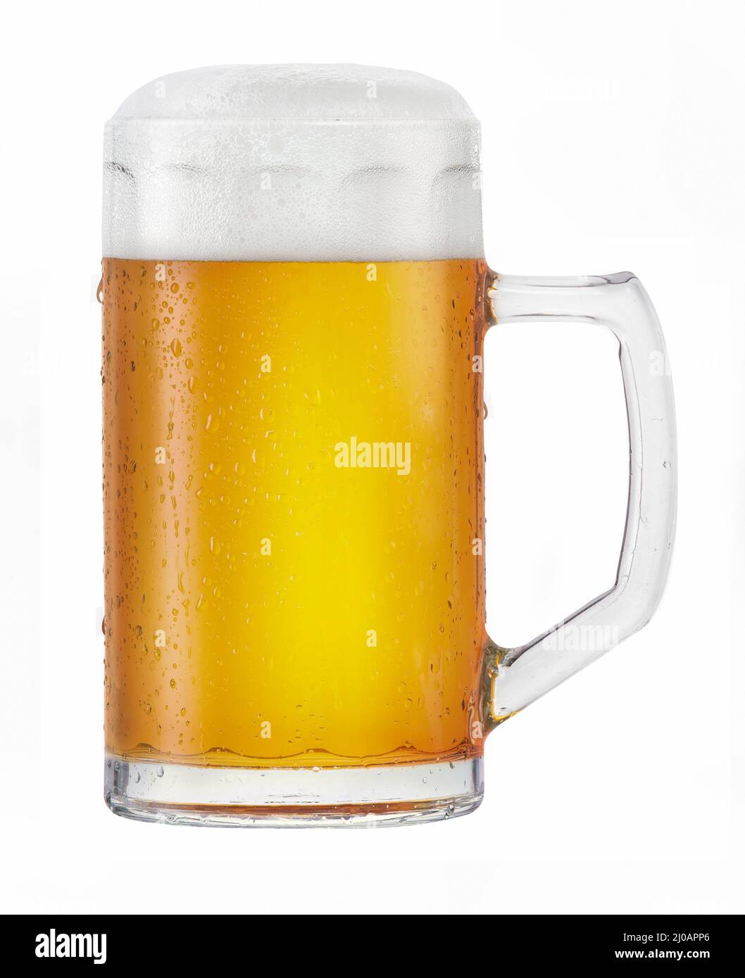 Cold beer. A glass of cold beer. Isolated on white backgroun Stock ...