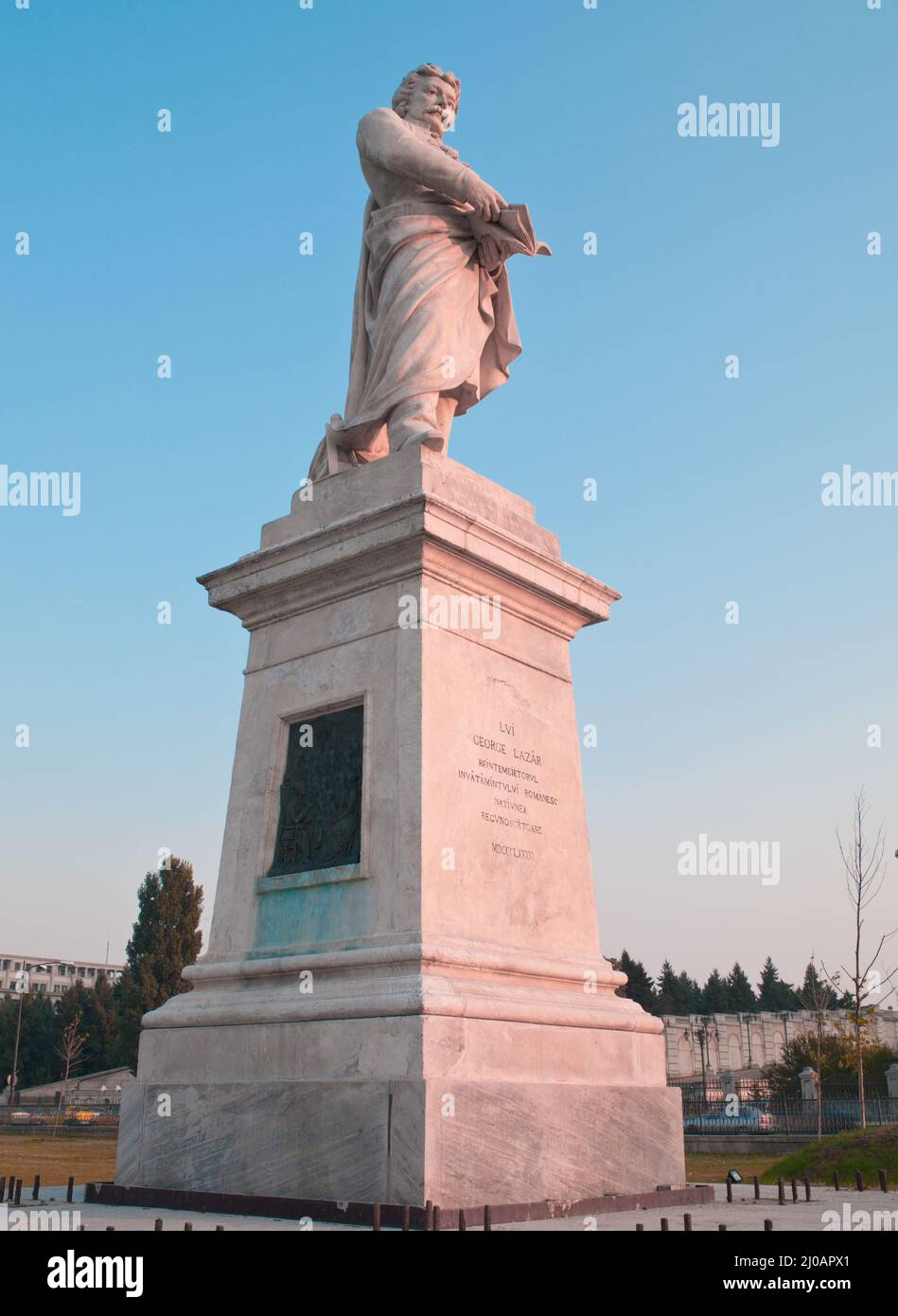 Low angle view of historic statue at the parliament buildings in ...