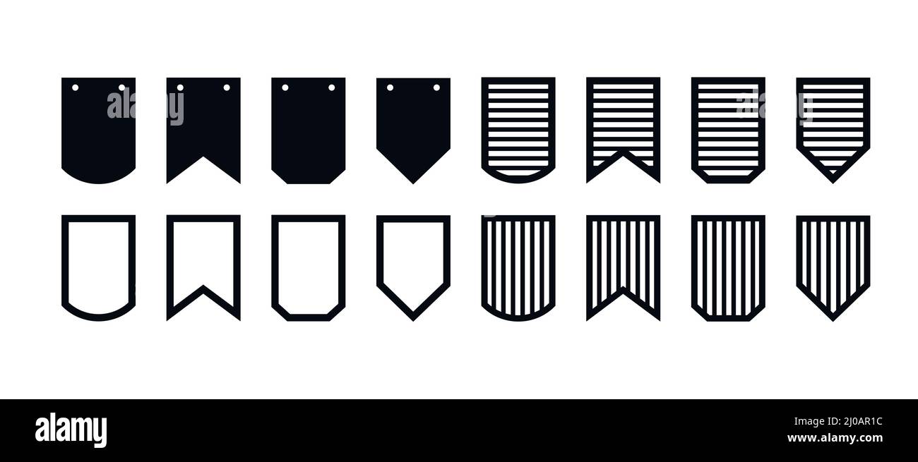 Banner bunting template set. Vector Template Design Stock Vector Image ...