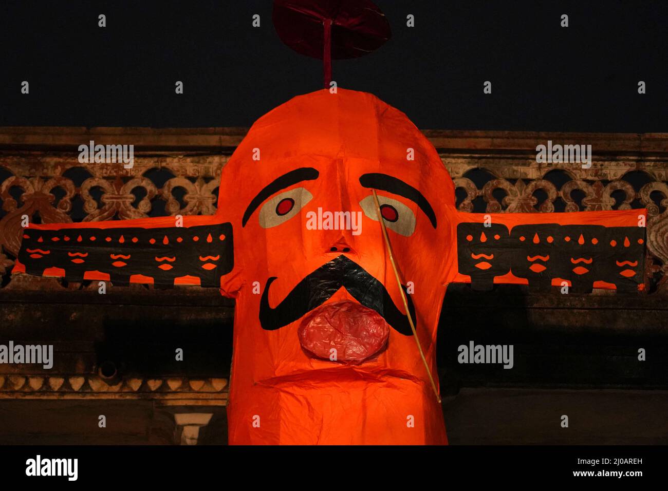 A View of Burning Effigy of Demon king Ravana during the Hindu festival ...