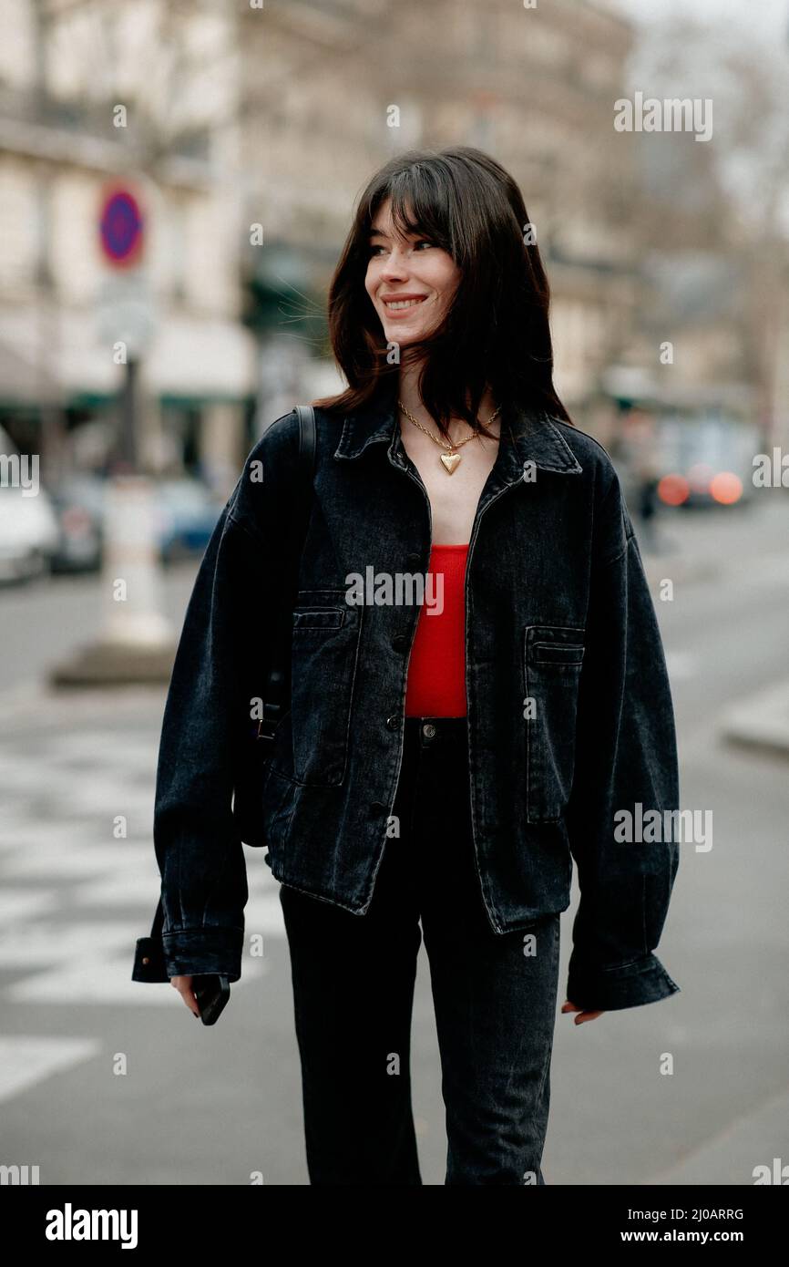 Street style, Anja Winkelmann arriving at Patou Fall-Winter 2022-2023 ...