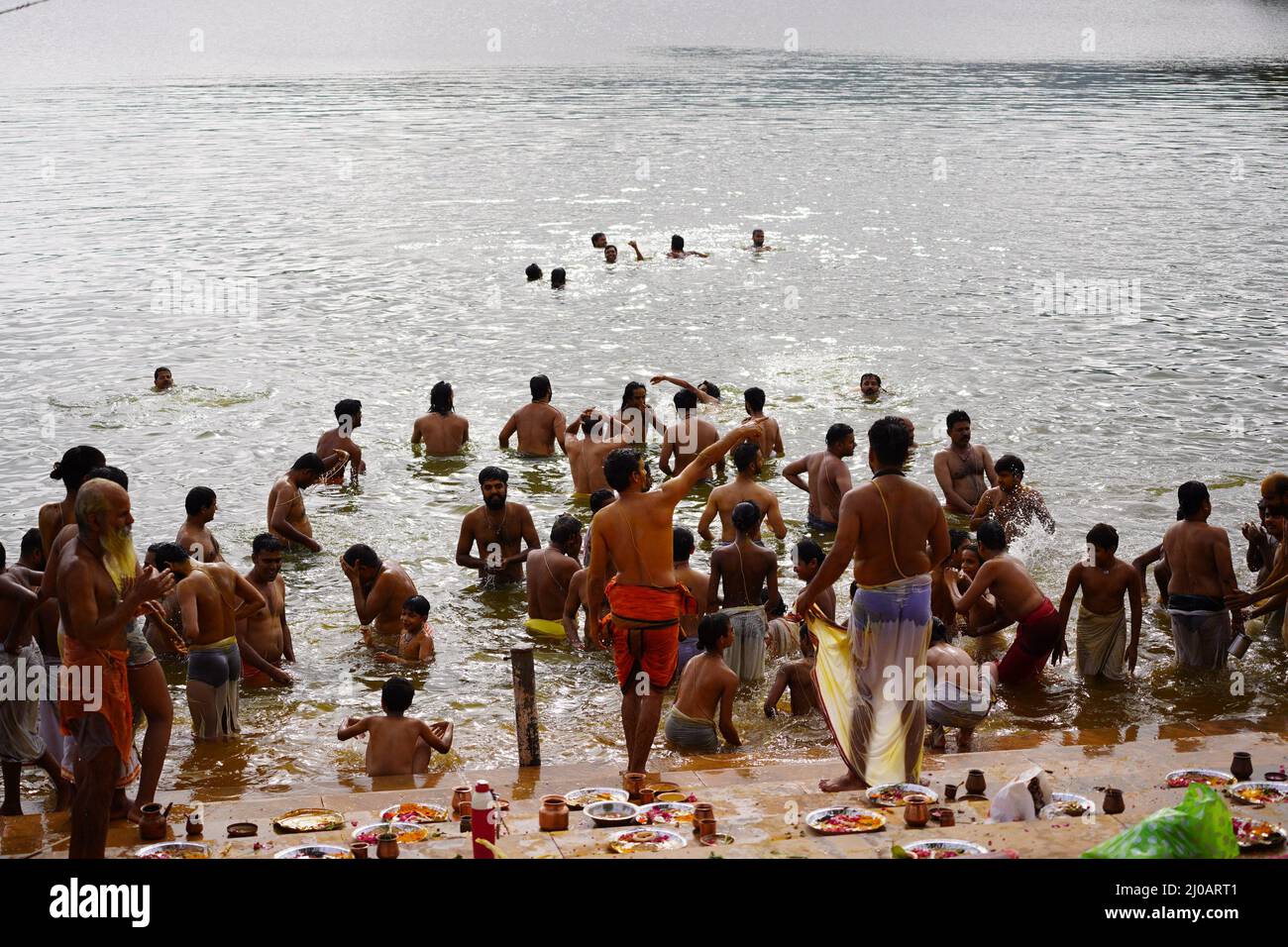 Indian Hindu offering Rituals During "Janai Purnima" festival or ...