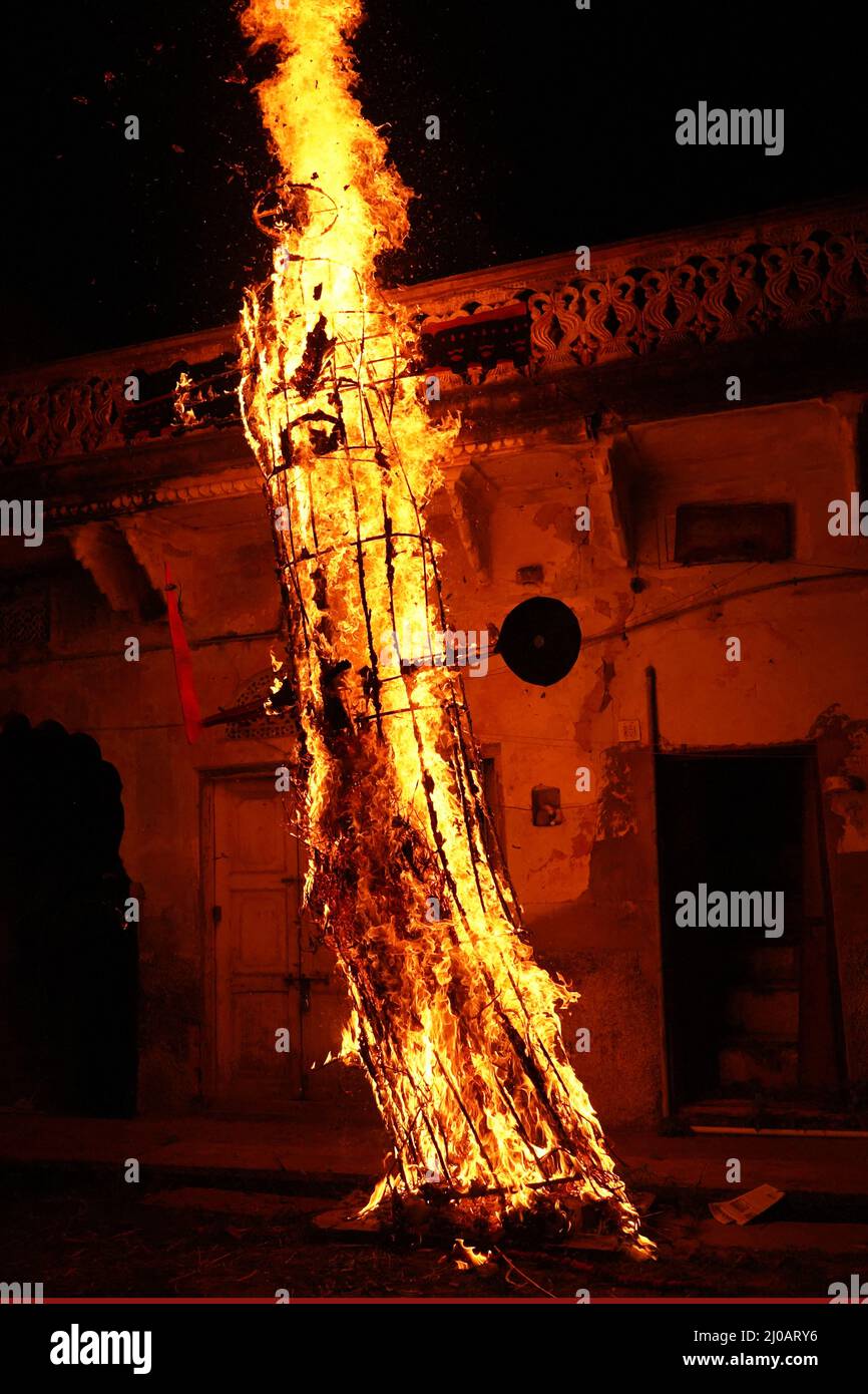 A View of Burning Effigy of Demon king Ravana during the Hindu festival ...